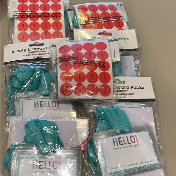 Ankyo | Other | 5 Pieces Safety Lanyard Pack Food Allergies Kids ...